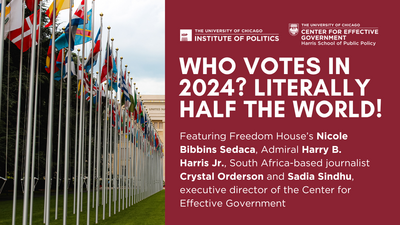 Upcoming Speaker Series- Institute of Politics